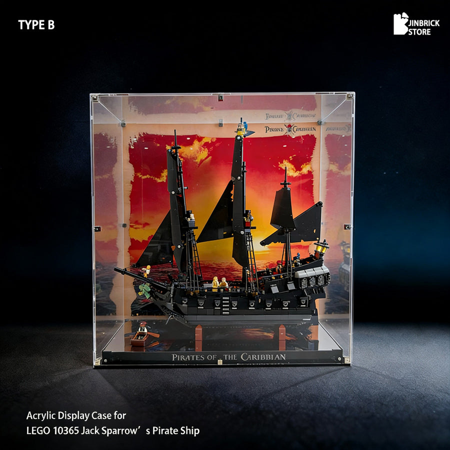 【Premium】Arcylic Display Case for 10365 LEGO Jack Sparrow’s Pirate Shi