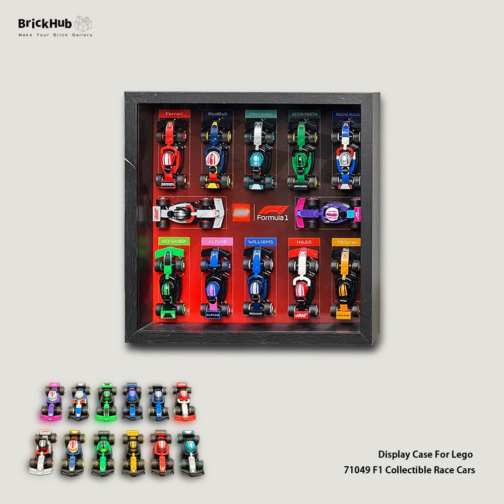 Display Case For LEGO® 71049 F1® Collectible Race Cars