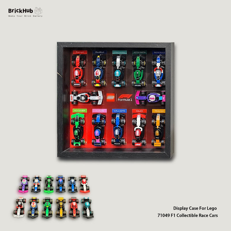 Display Case For LEGO® 71049 F1® Collectible Race Cars